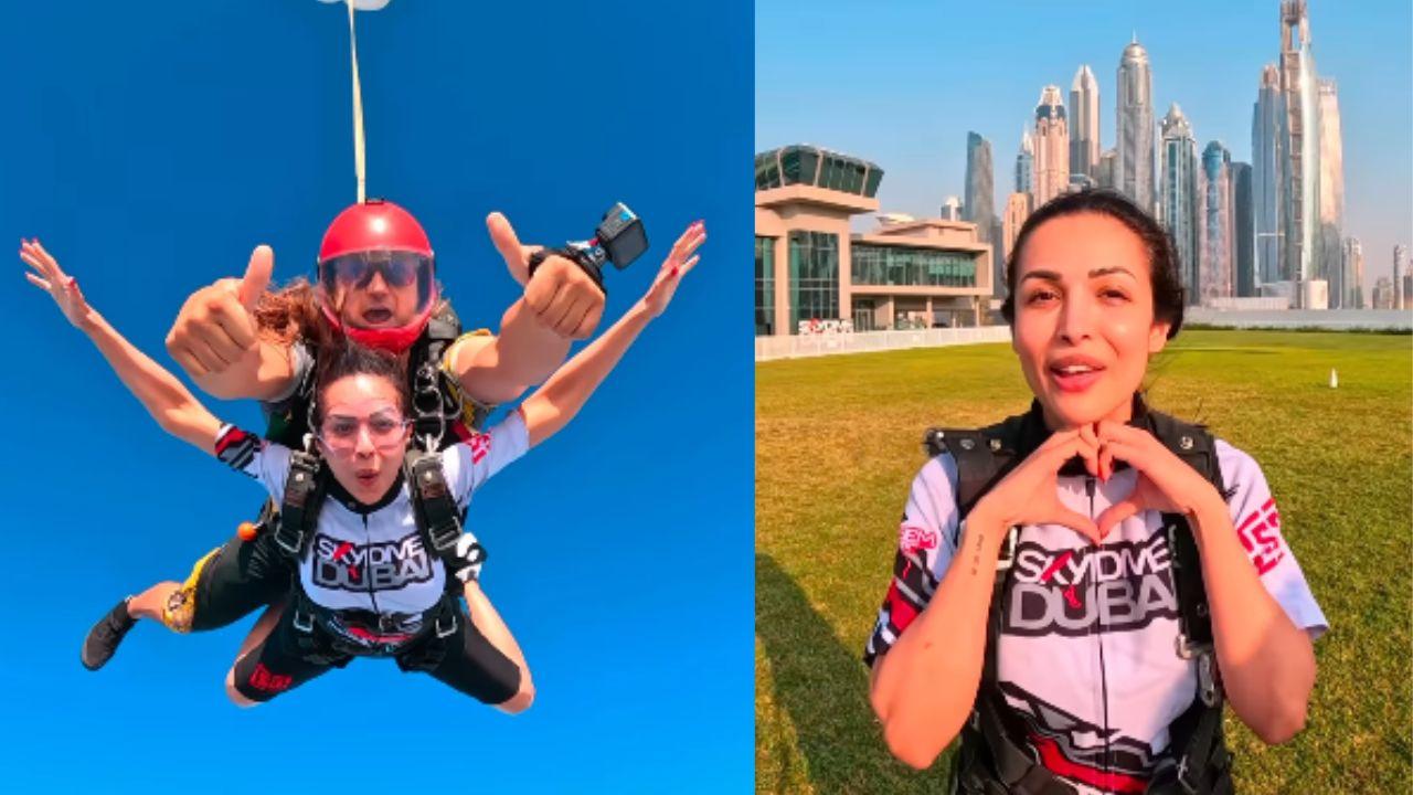 Malaika Arora Shares Her Skydiving Moment