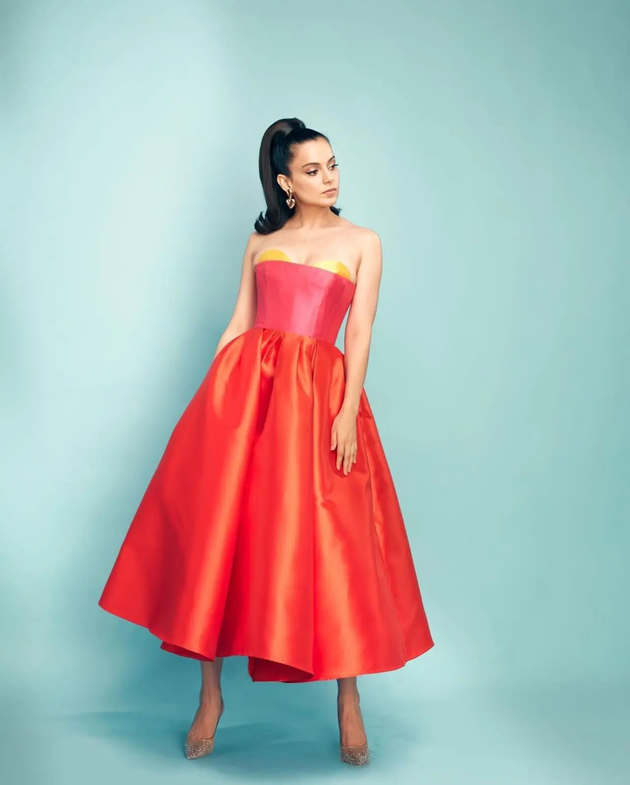 Actresses in princess-y gowns